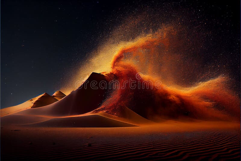 Splash on Golden Sand. Generative AI Stock Illustration - Illustration ...