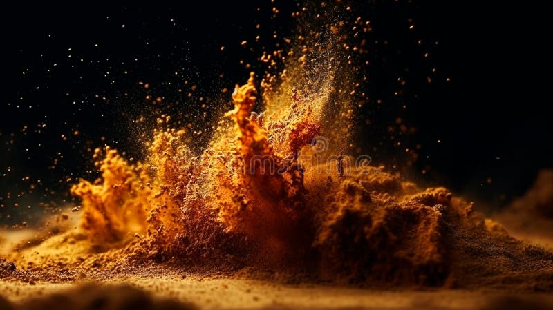 Splash on Golden Sand. Generative AI Stock Illustration - Illustration ...