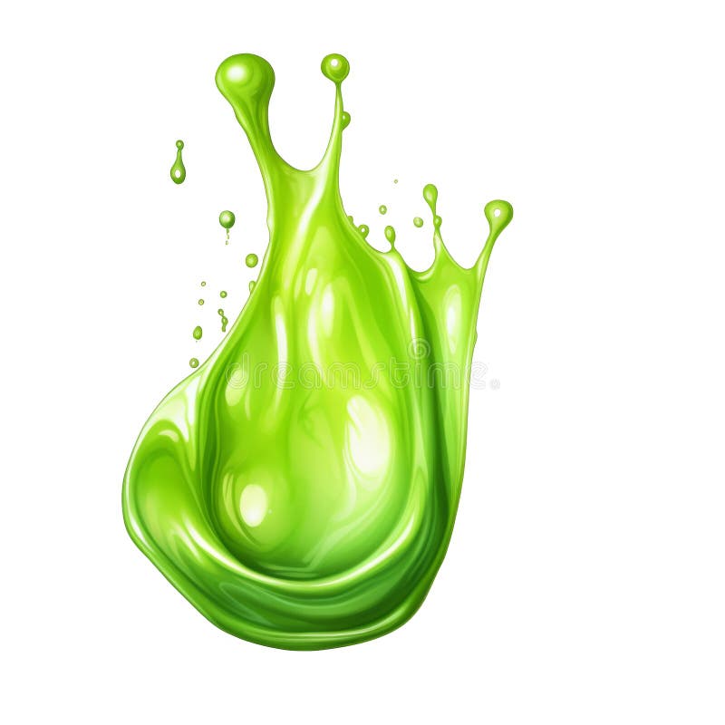 A Splash of Green Liquid stock image. Illustration of glossy - 333741995
