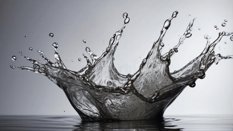 Splash of Grey Liquid Isolated in White Ai Generated Stock Illustration ...