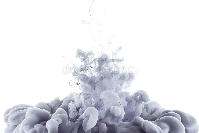 Splash of Grey Paint, Isolated on White, Black Stock Image - Image of ...