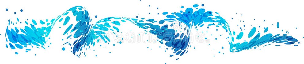 Splash Horizontal Water on White Stock Vector - Illustration of ...