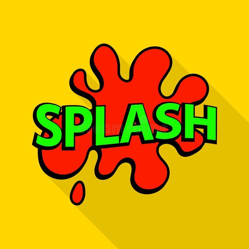 Splash icon, pop art style stock vector. Illustration of logo - 87622165