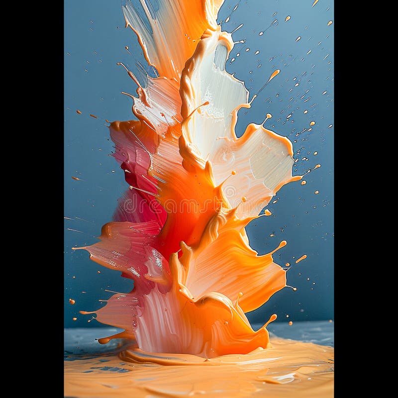 Splash-Ink Painting and Slow Shutter Stock Illustration - Illustration ...