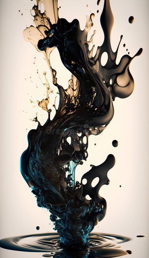 Splash of Ink in Water. 3d Rendering, 3d Illustration Stock ...