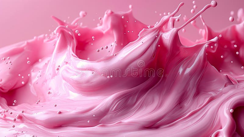 Splash of Light Pink Creamy Liquid Stock Illustration - Illustration of ...