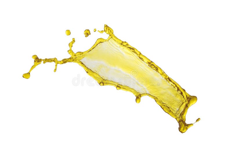 Splash Light Yellow Color Isolated Over White Background Stock Photo ...