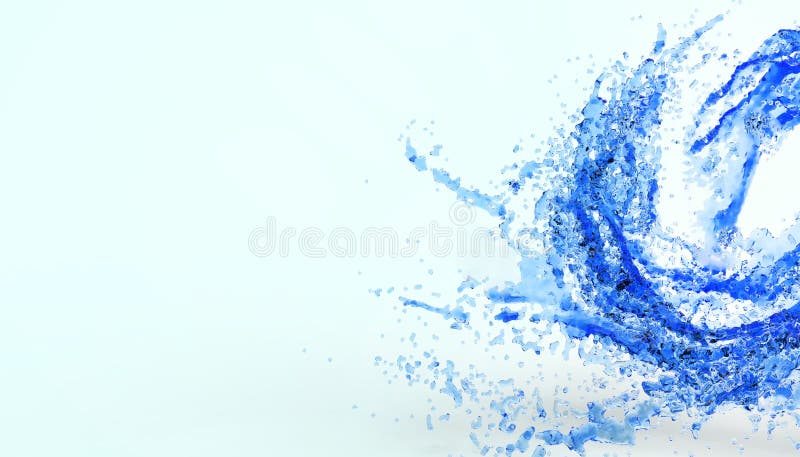 Splash Liquid and Blue Water on Blue Background Stock Illustration ...