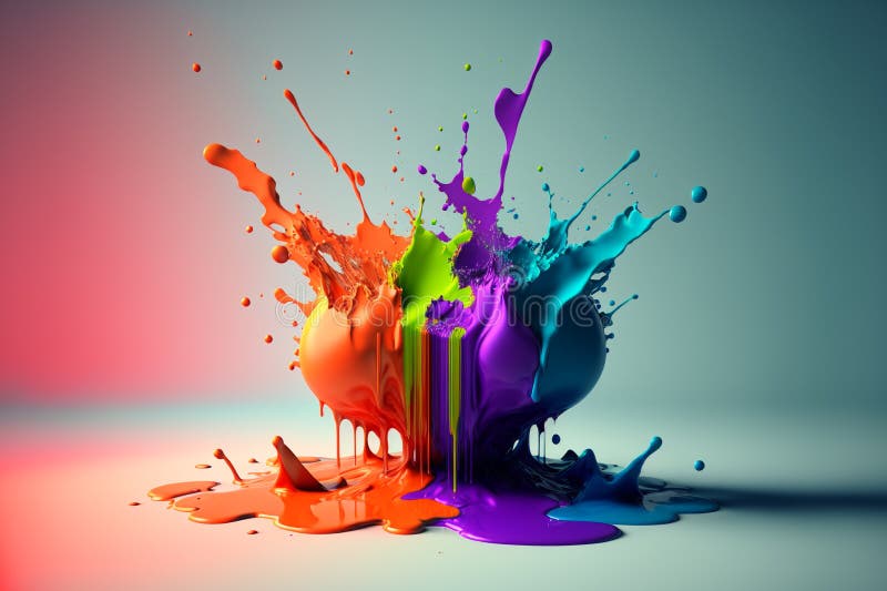 A Splash of Liquid Colors stock illustration. Illustration of dynamic ...