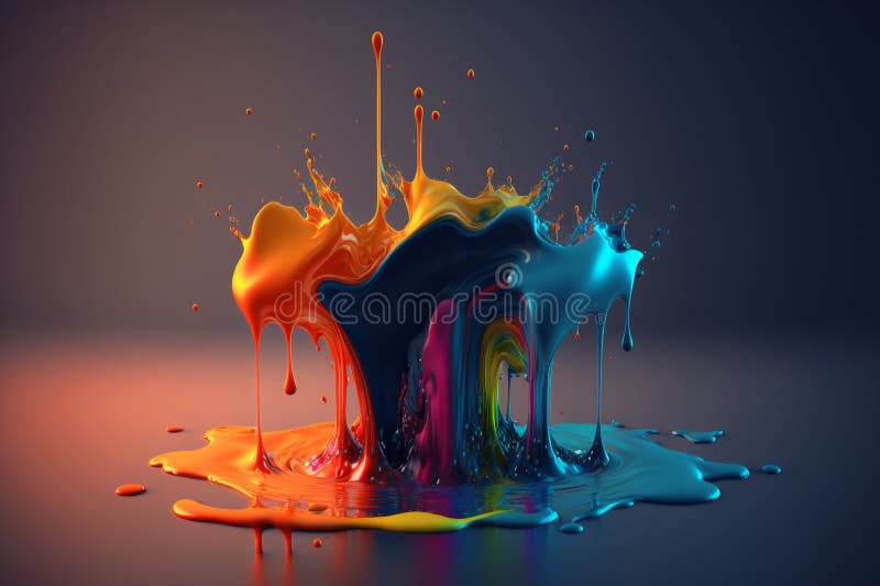 A Splash of Liquid Colors stock illustration. Illustration of lush ...