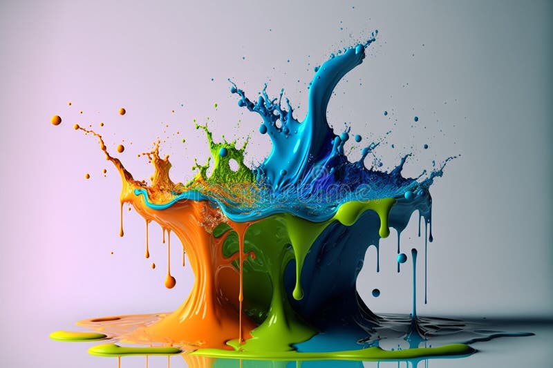 A Splash of Liquid Colors stock illustration. Illustration of color ...