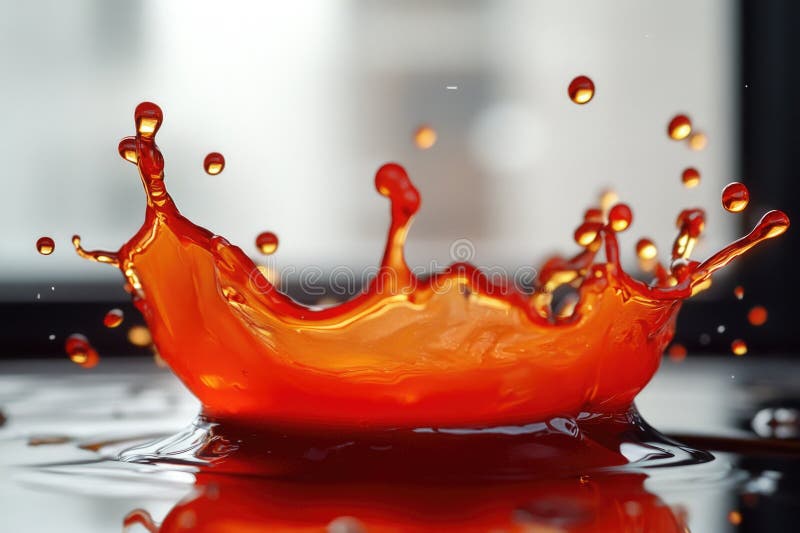 A Splash of Liquid on the Surface of a Laptop Computer, with the Screen ...