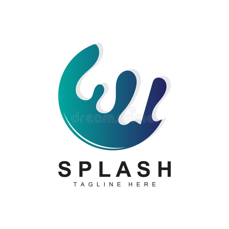 Splash Logo, Water Wave Icon, Bubble Vector, Water Logo Art, Template ...