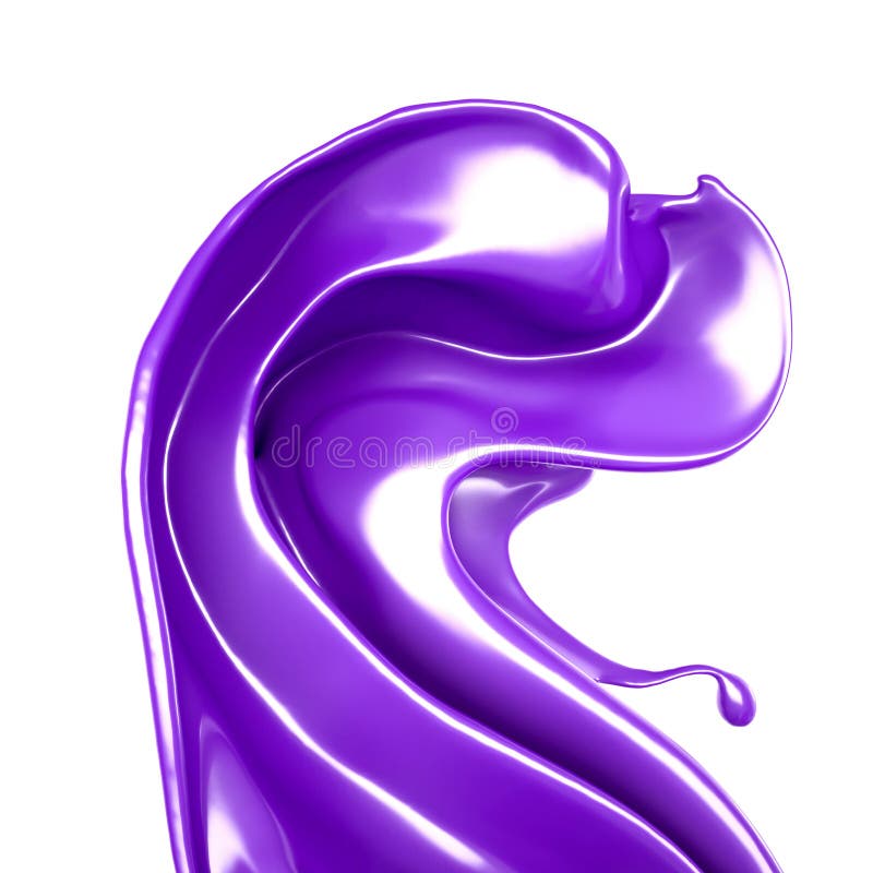 Splash of Magenta Paint. 3d Illustration, 3d Rendering Stock ...