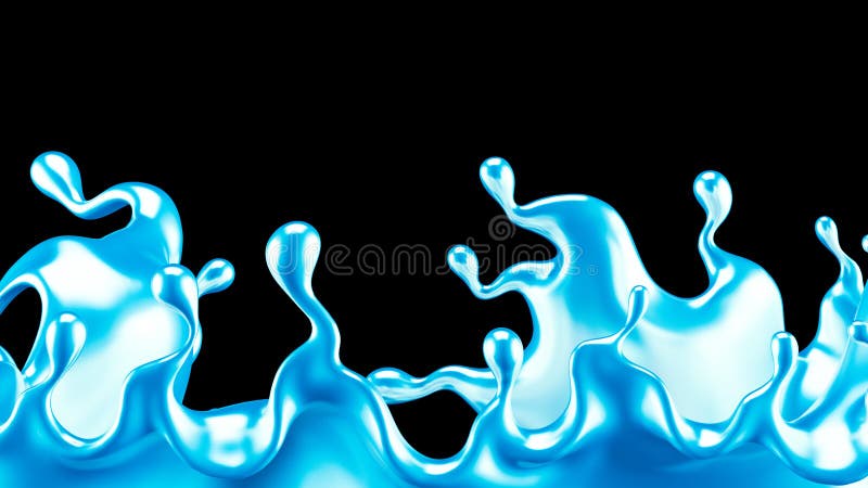 A Splash of Metal. 3d Illustration, 3d Rendering Stock Illustration ...