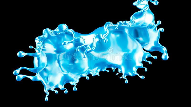 A Splash of Metal. 3d Illustration, 3d Rendering Stock Illustration ...