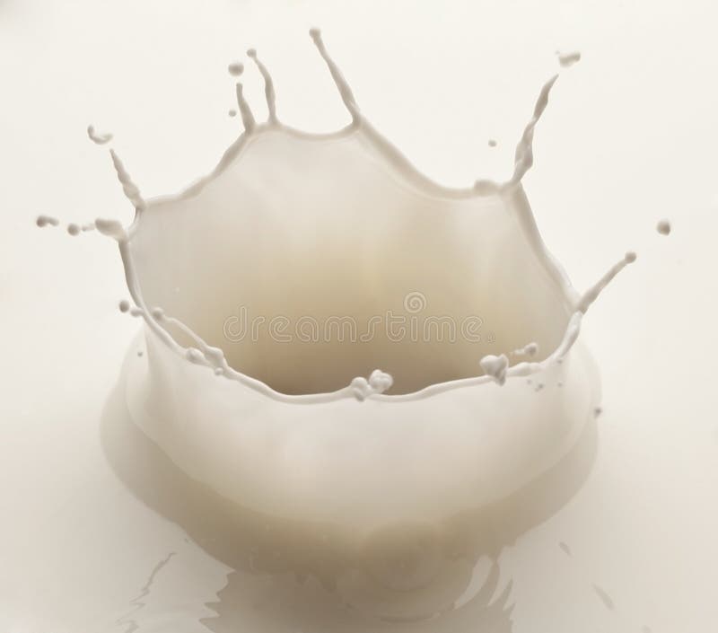 Splash of Milk from the Glass Stock Image - Image of dairy, pouring ...