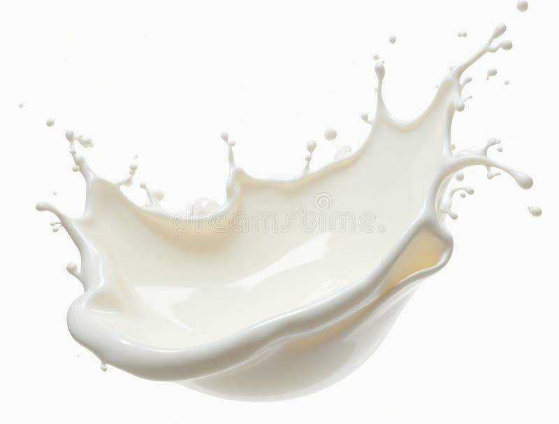 Splash of Milk Captured in Motion Against a Transparent Background ...