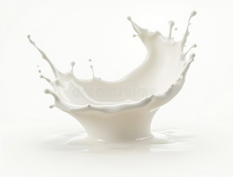 Splash of Milk Captured in Motion Against a Transparent Background ...