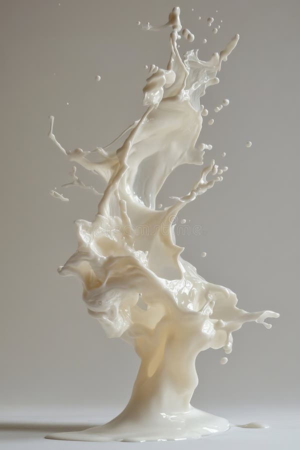 A Splash of Milk is Captured in a Photo Stock Illustration ...