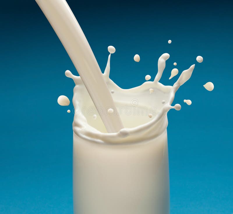 Splash of Milk from the Glass Stock Image - Image of dairy, pouring ...