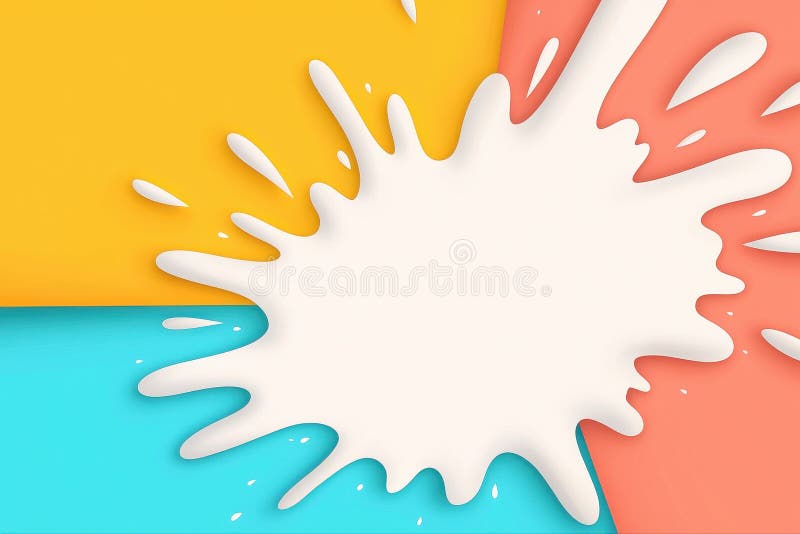 Splash of Milk on Colorful Background with Comic Art Design and ...