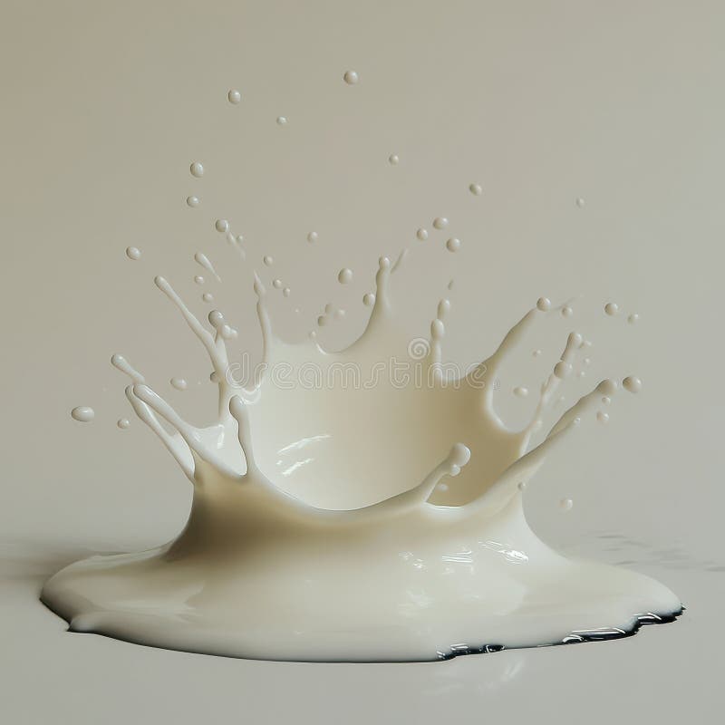 A Splash of Milk Creates an Artistic and Dynamic Visual Effect Stock ...