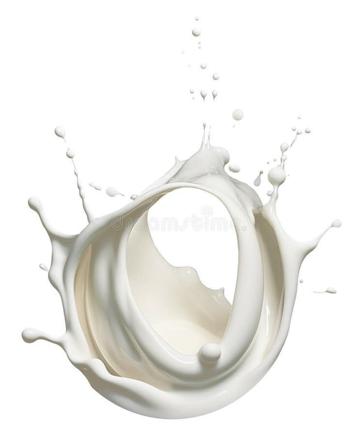 Round milk splash stock illustration. Illustration of freshness - 285675891