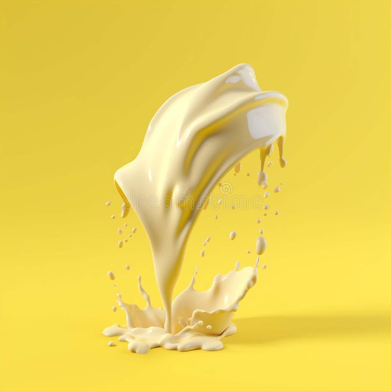 A Splash of Milk on Screen, a Banana in the Splash - Generative Ai ...