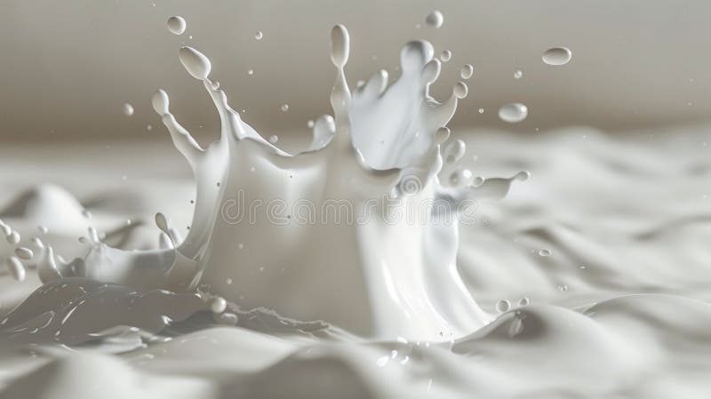 Splash of Milk is Shown in a White Background Stock Image - Image of ...