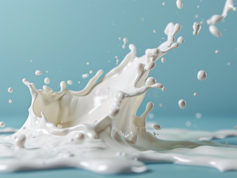 A Splash of Milk is Splashing Out of a Container Stock Photo - Image of ...