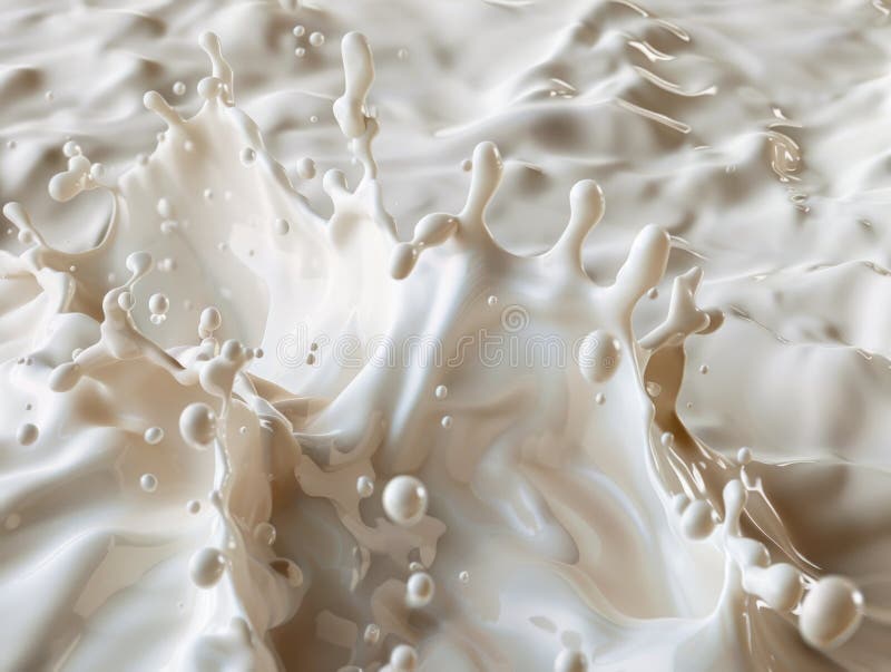 Splash Milk Splattered Across Surface White Background Stock Photos ...