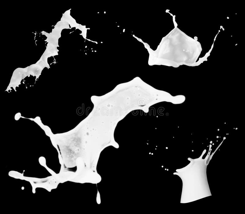A Splash of Milkshake. a Set of Isolated Dairy Stock Illustration ...