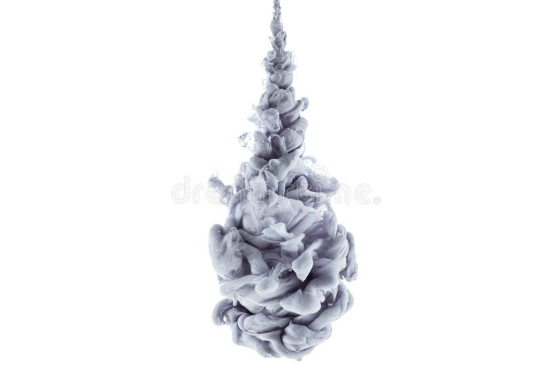 Monochromatic Grey Paint Splash, Isolated Stock Photo - Image of grey ...