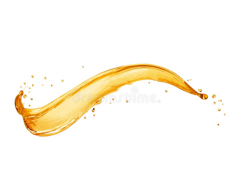 Splash of Oily Liquid Isolated on a White Background Stock Image ...