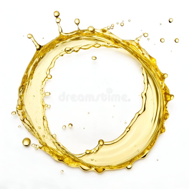 Splash of Olive or Engine Oil Arranged in a Circle Stock Illustration ...