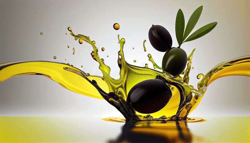 Splash of olive oil stock illustration. Illustration of natural - 276561455