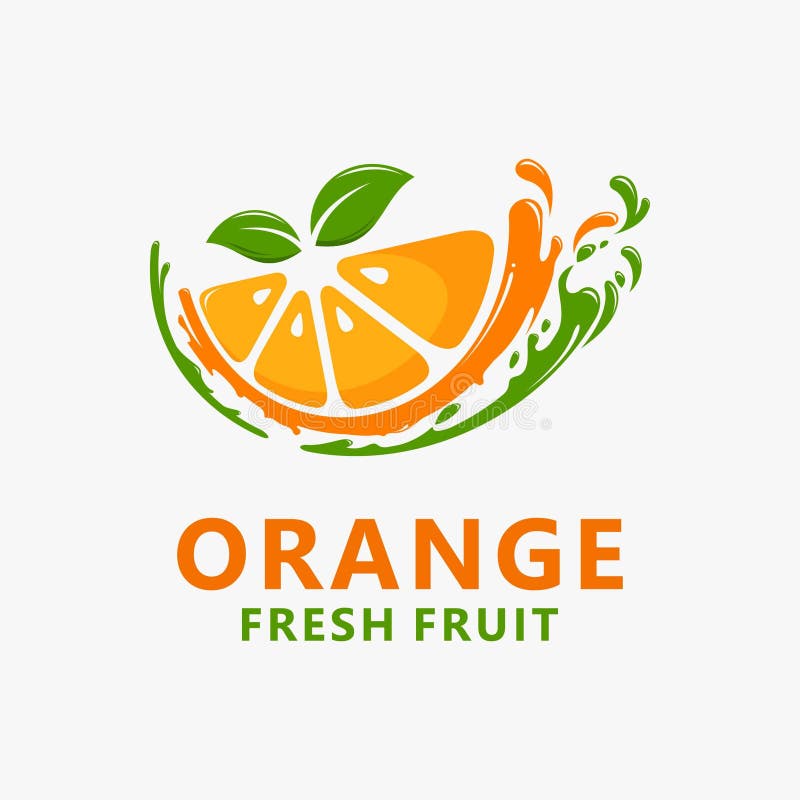 Splash Orange Fruit Logo Design Stock Vector - Illustration of creative ...