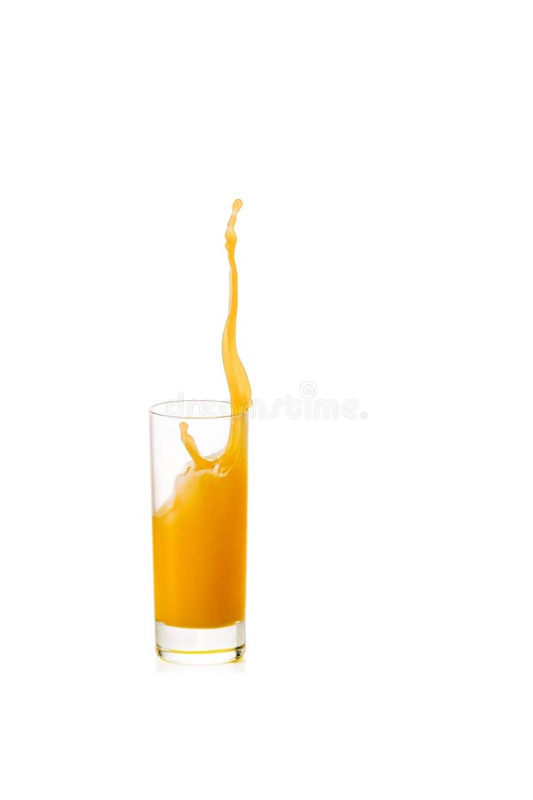 Splash of Orange Juice in Glass Stock Image - Image of organic, healthy ...