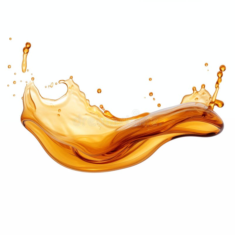 Splash of Orange Liquid Isolated on White Background Stock Illustration ...