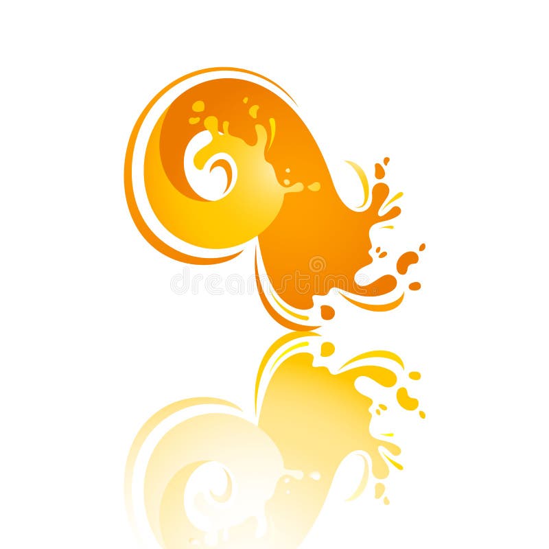 Splash Color Wave with Reflection Stock Vector - Illustration of ...