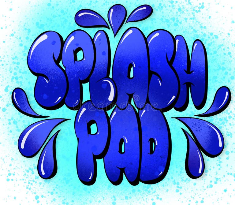 Splash Pad Clip Art Typography Stock Image - Illustration of blue ...