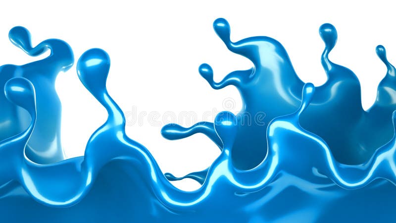 Splash of Paint. 3d Illustration, 3d Rendering Stock Illustration ...