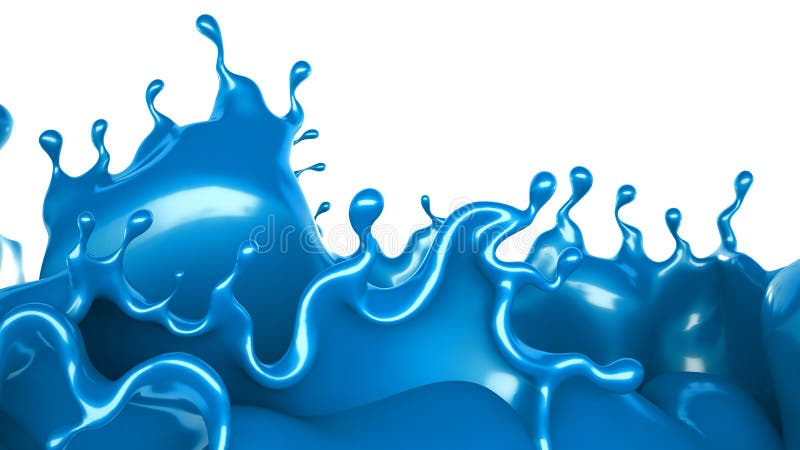 Splash of Paint. 3d Illustration, 3d Rendering Stock Illustration ...