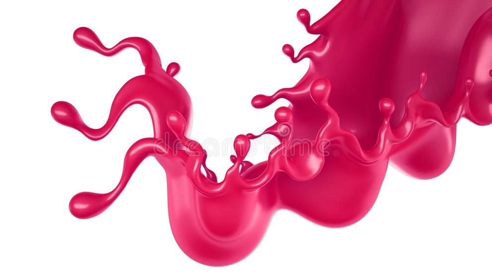Splash of Paint. 3d Illustration, 3d Rendering Stock Illustration ...
