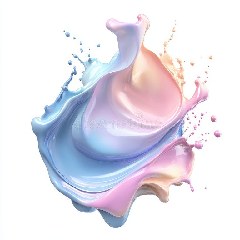 A Splash of Pastel-colored Paint Creating an Artistic and Vibrant ...