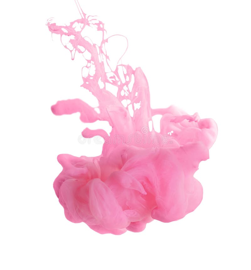 Splash of pink ink on grey stock image. Image of background - 156000351