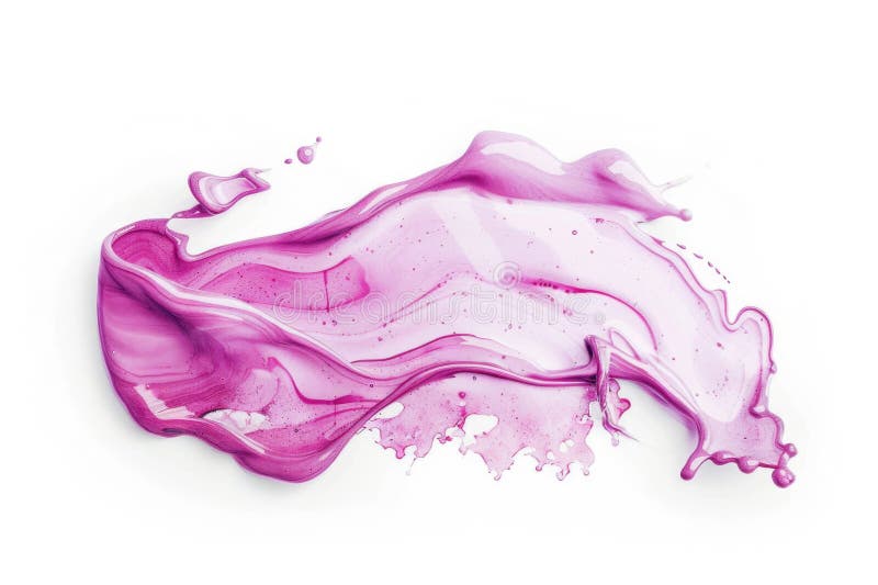 A Splash of Pink Liquid on a Clean White Surface Stock Illustration ...