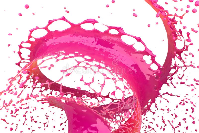Splash of pink liquid stock illustration. Illustration of dynamic ...