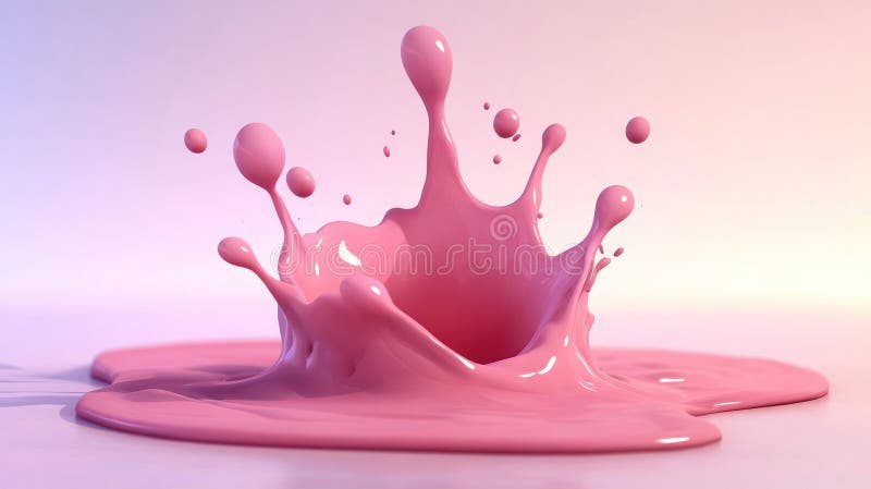 A Splash of Pink Liquid Creates an Artistic and Vibrant Visual Effect ...